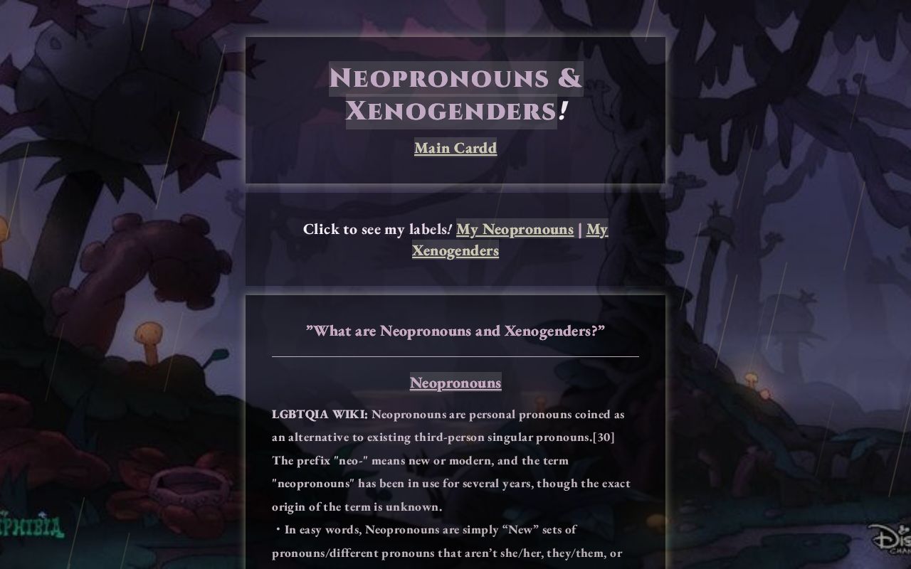 Xenogenders and Neopronouns